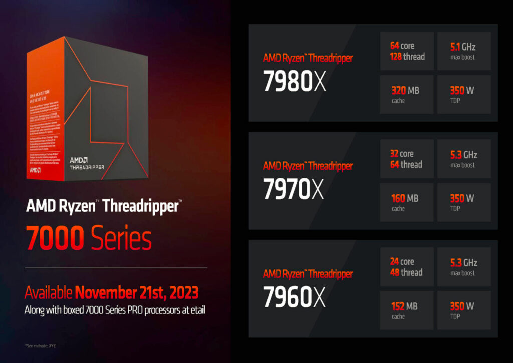 AMD Threadripper Pro 7000 WX / Threadripper 7000 - DEVELOP3D